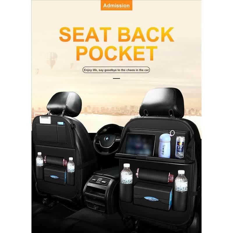 2020 Car Seat Back Pocket Folding Table Pocket Storage Baby Car Seat ...