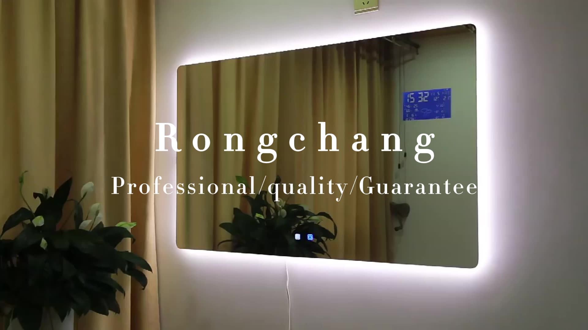 Waterproof Defogger Touch Switch Rectangle Smart Speaker And Radio Led ...