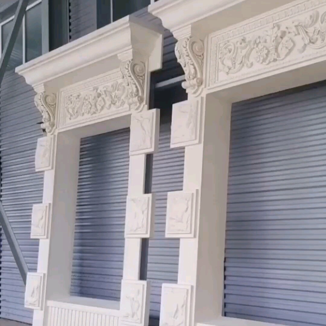 Grc Precast Concrete Architectural Decoration Facade With Sandblasted ...