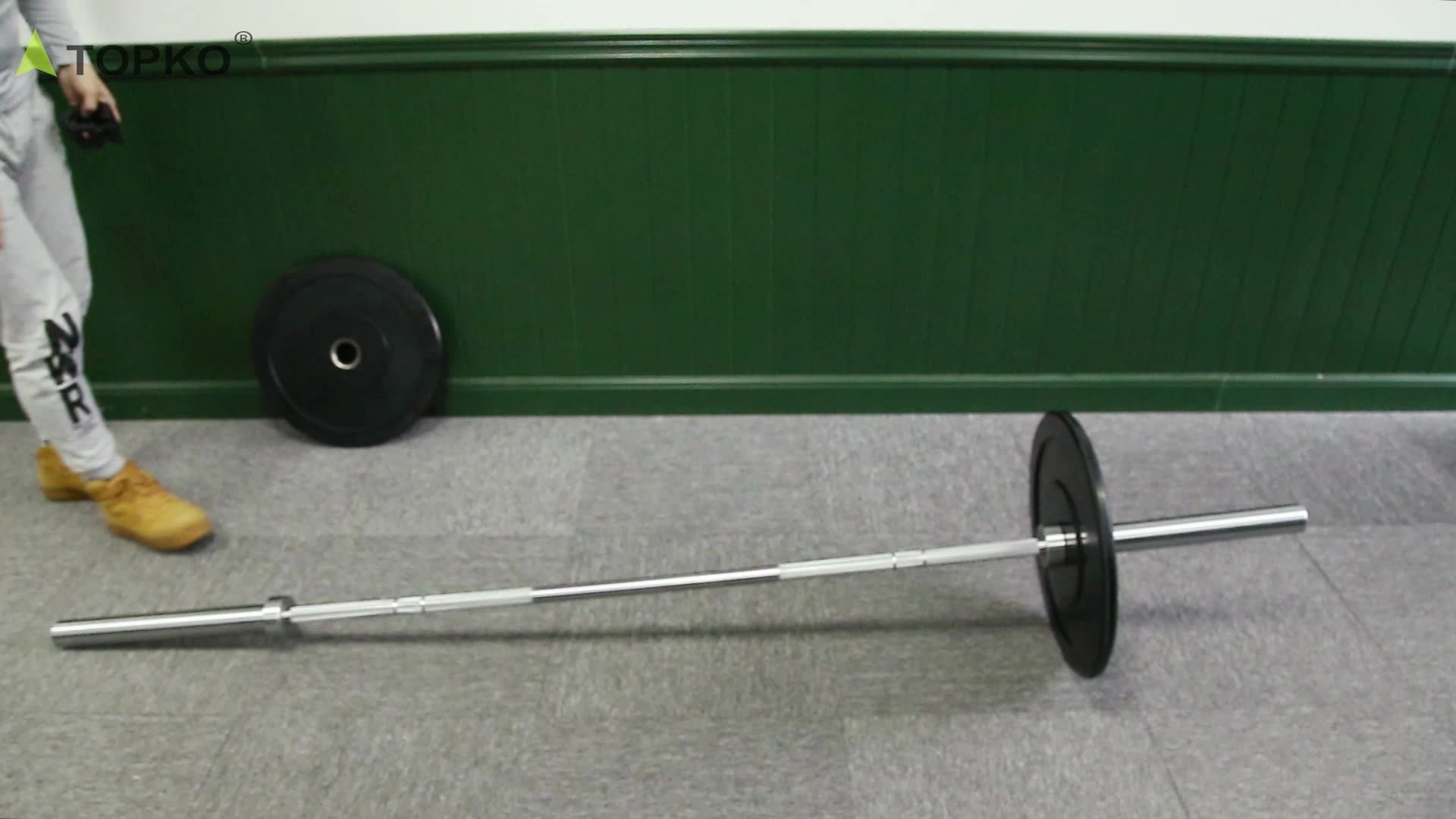 Topko 20kg/50kg Adjustable Steel Weightlifting Gym Equipment Barbell ...