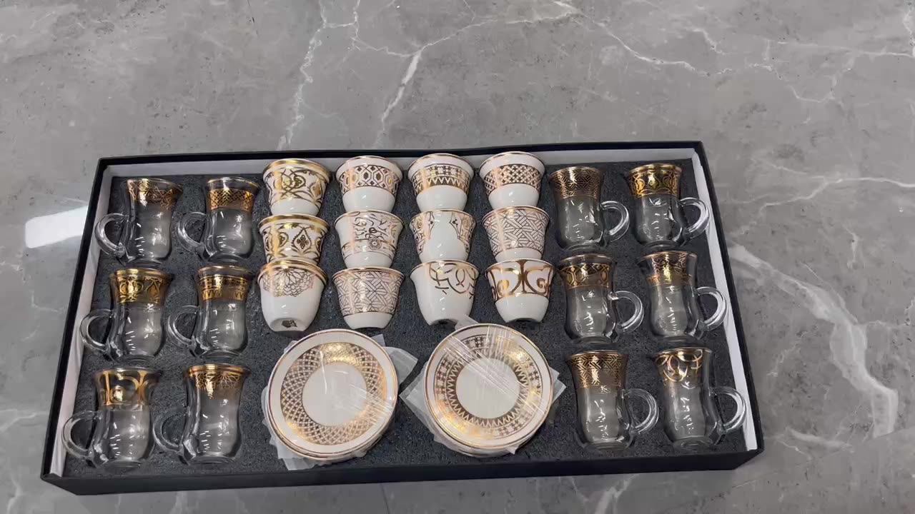 Knt Porcelain Factory Saudi Arabic Middle East Market 18pcs Glass Tea ...