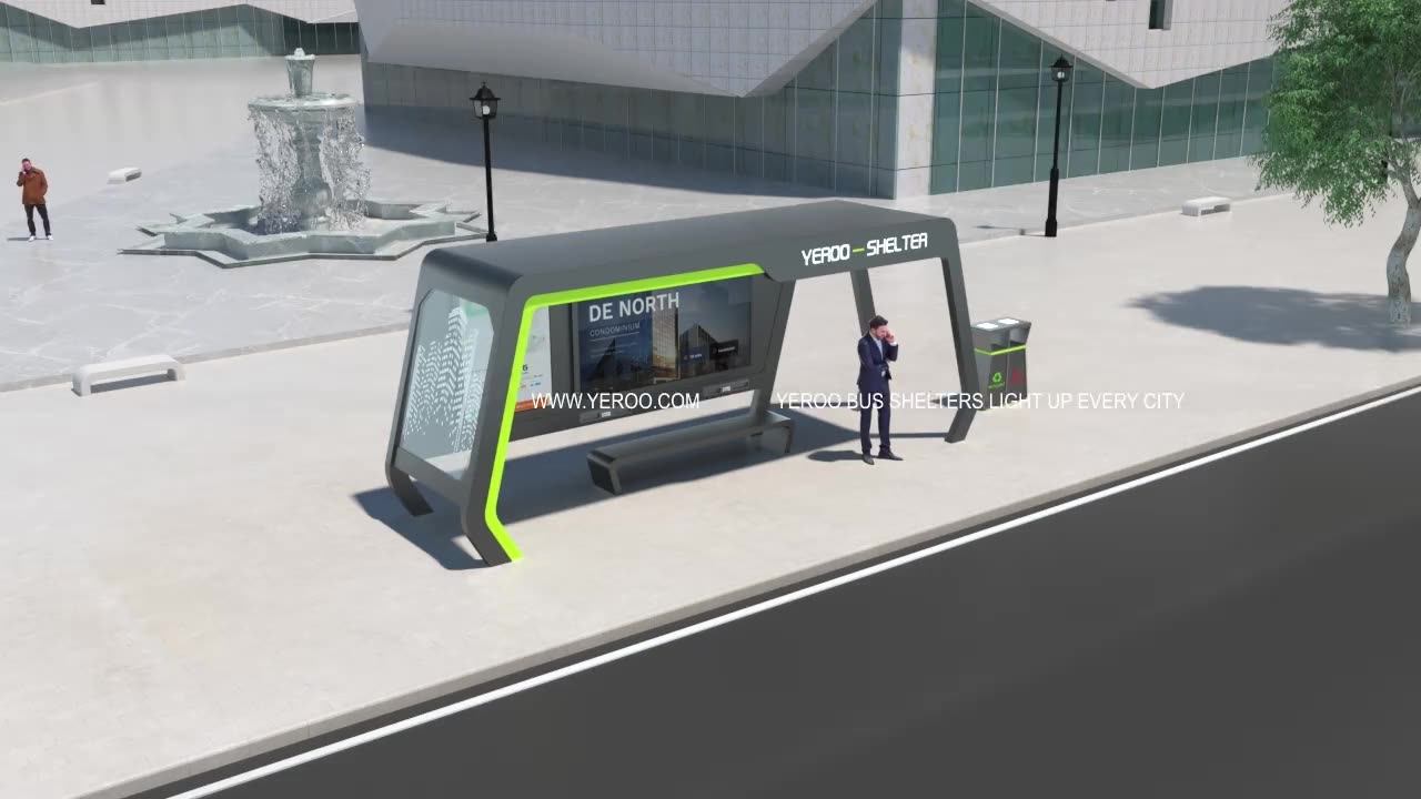 New Arrival Bus Stop Station Waiting Shed With Chairs - Buy Bus Waiting ...