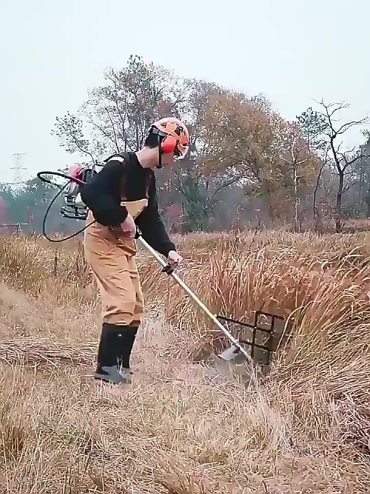 Two Stroke Four Stroke Knapsack Side-mount Gasoline Lawn Mower Weeding ...