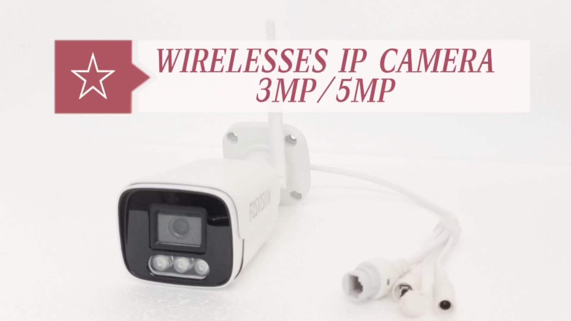 Fosvision 3mp Wifi Camera Ip Bullet Outdoor Wireless Home Surveillance ...