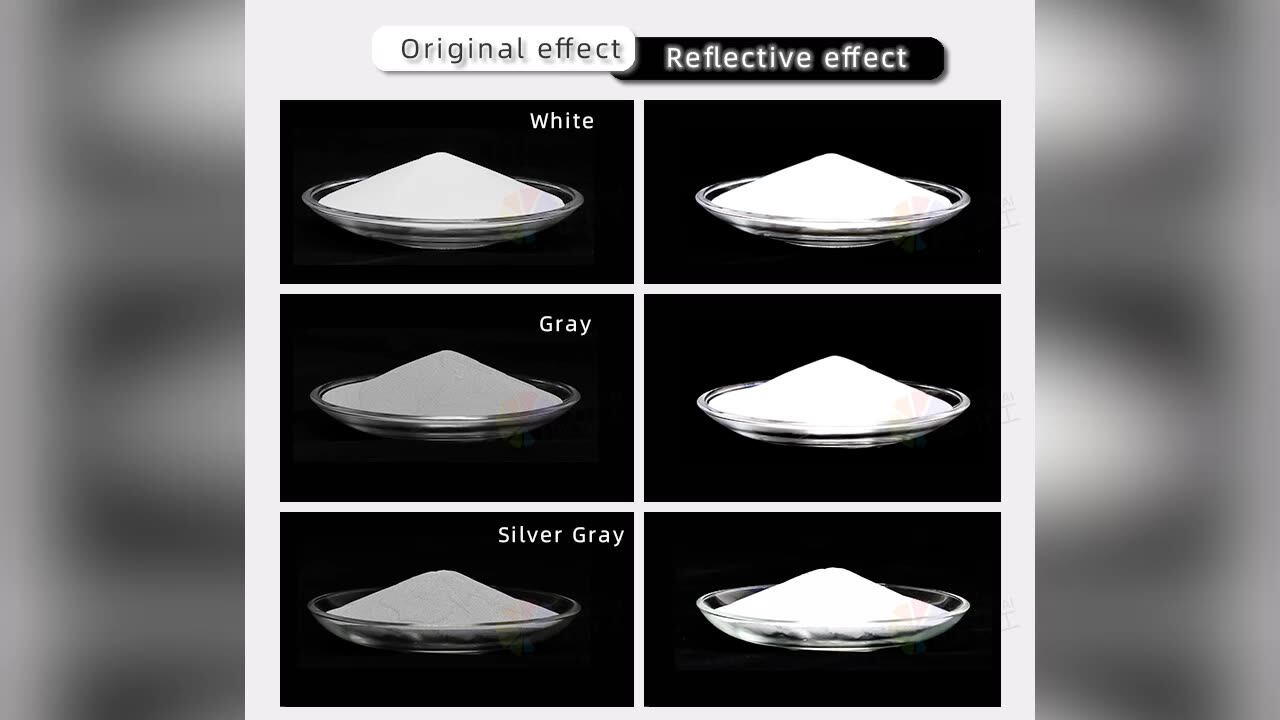 Reflective Powder Pigment Ultrafine 800 Mesh Gray Aluminum Coated Glass ...