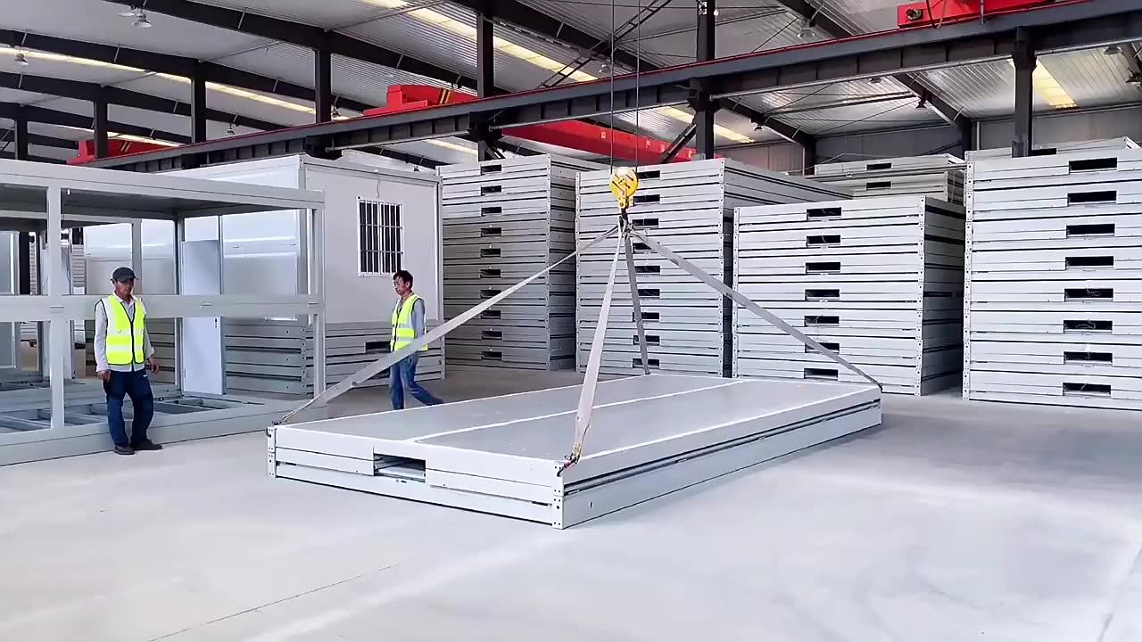 20ft Self Folding Mobile Portable Caravane Container Prefab House Two ...