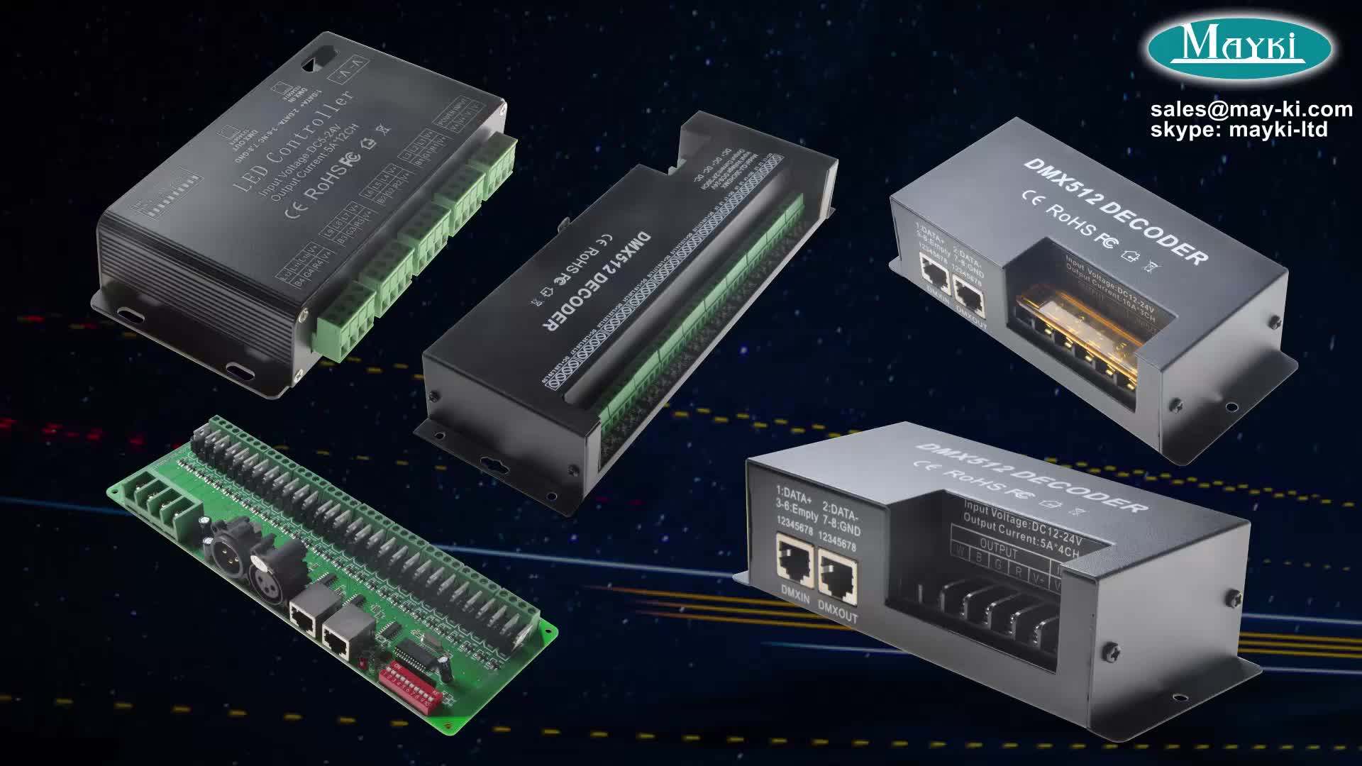 3 Channel 12v 10a Dmx 512 Led Rgb Dmx Controller 512 - Buy Dmx ...