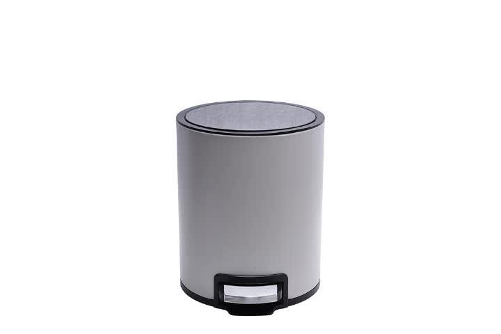 2020 New Design Slim Lid Elegant Style Round Foot Pedal Waste Bin With ...