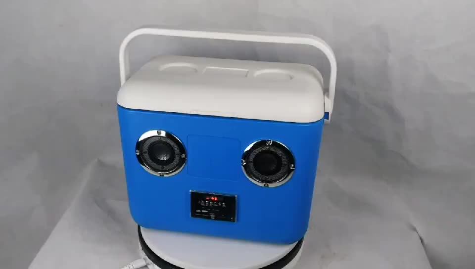Built-in Lithium Battery Portable Cooler Box With Two Speaker Outdoor ...