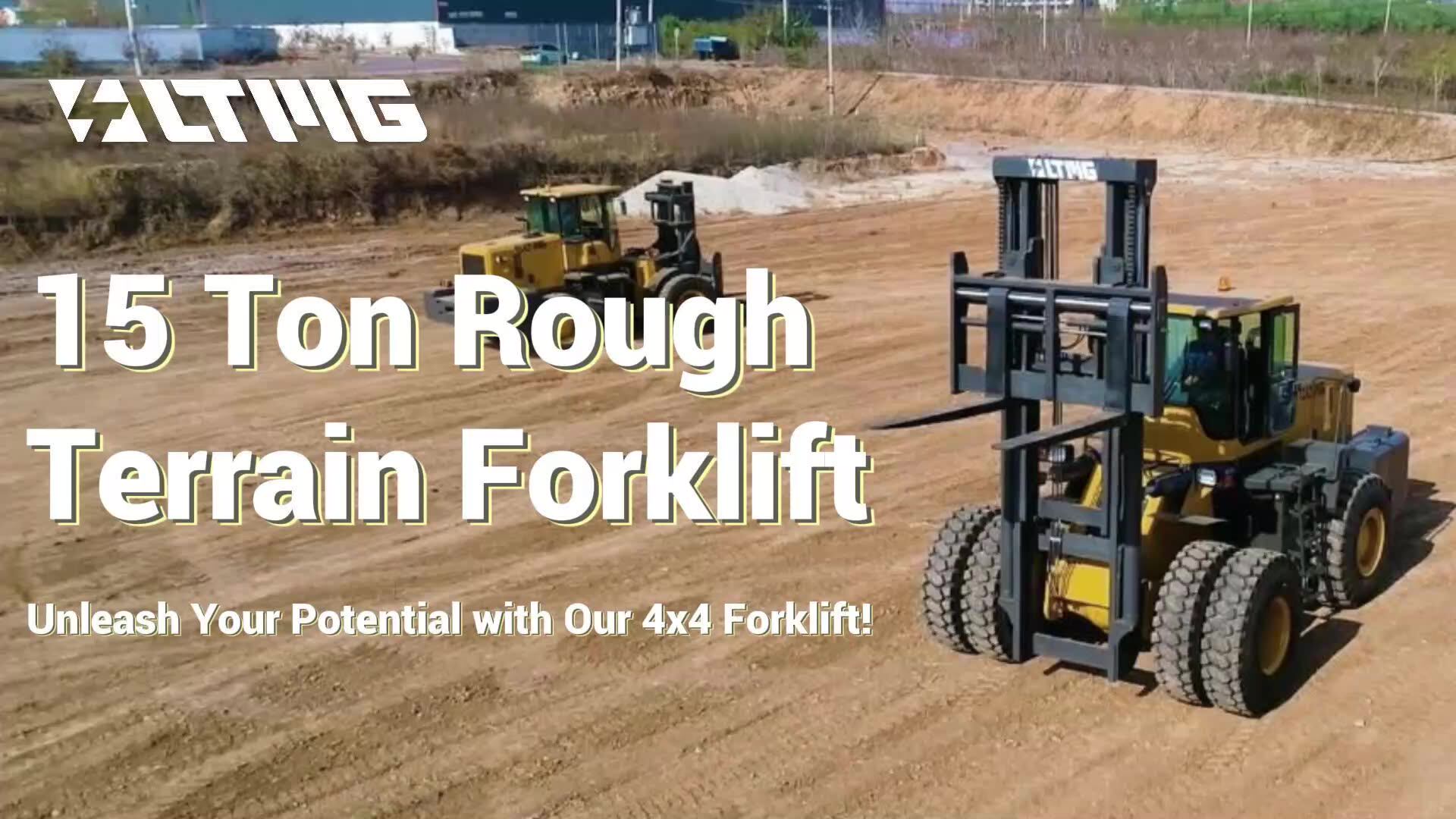 Ltmg Off-road Forklift 4x4 All Terrain Forklift Heavy Duty 15 20ton 4wd ...