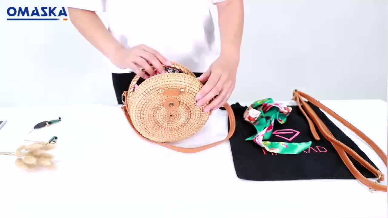 Custom Desgin Rattan Bag Two Way Shoulder Strap Rattan Bag - Buy Round ...