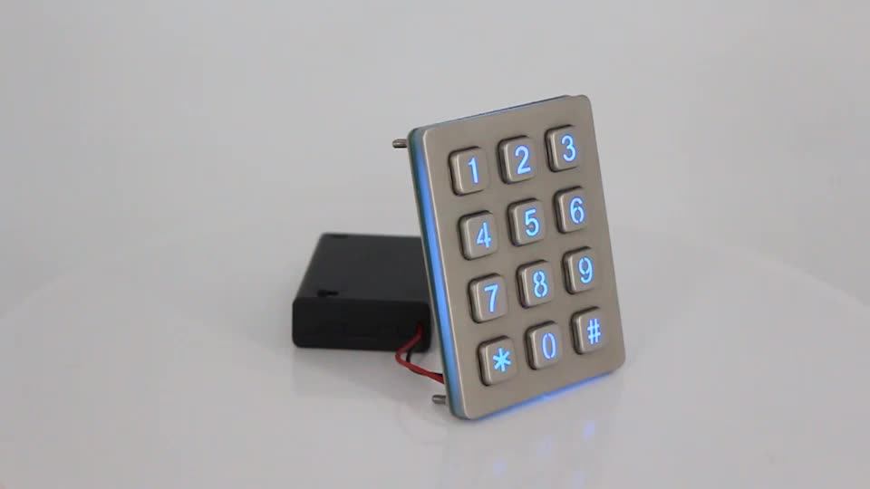 3x4 Layout Backlit Waterproof Numeric Metal Access Control Keypad - Buy ...