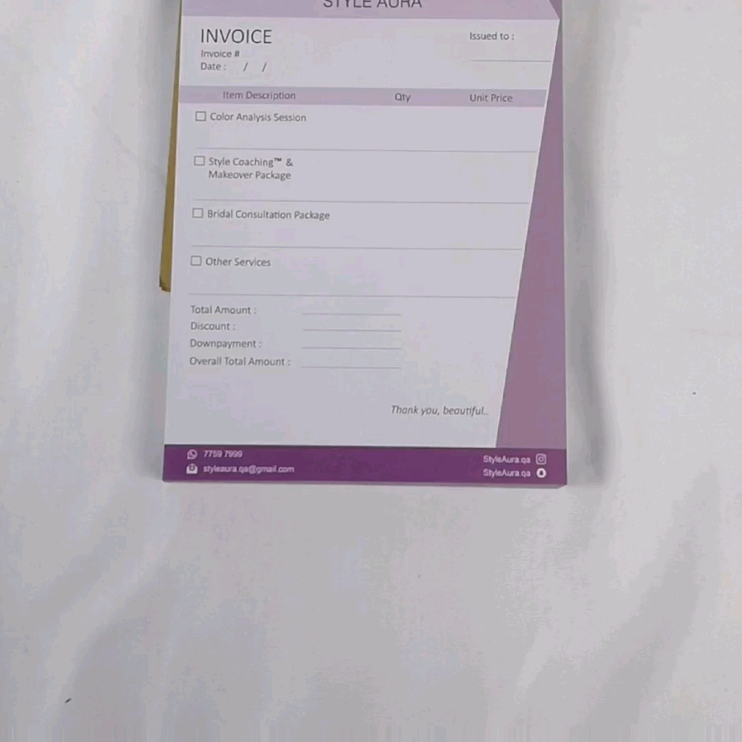 Carbon Paper Custom Printing Cash Receipt Invoice Bill Book Design ...