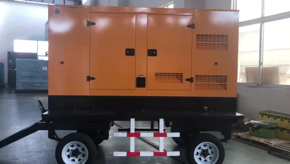 100 Kw Movable Generator Set 125kva Generator With Wheels 100kw Trailer ...
