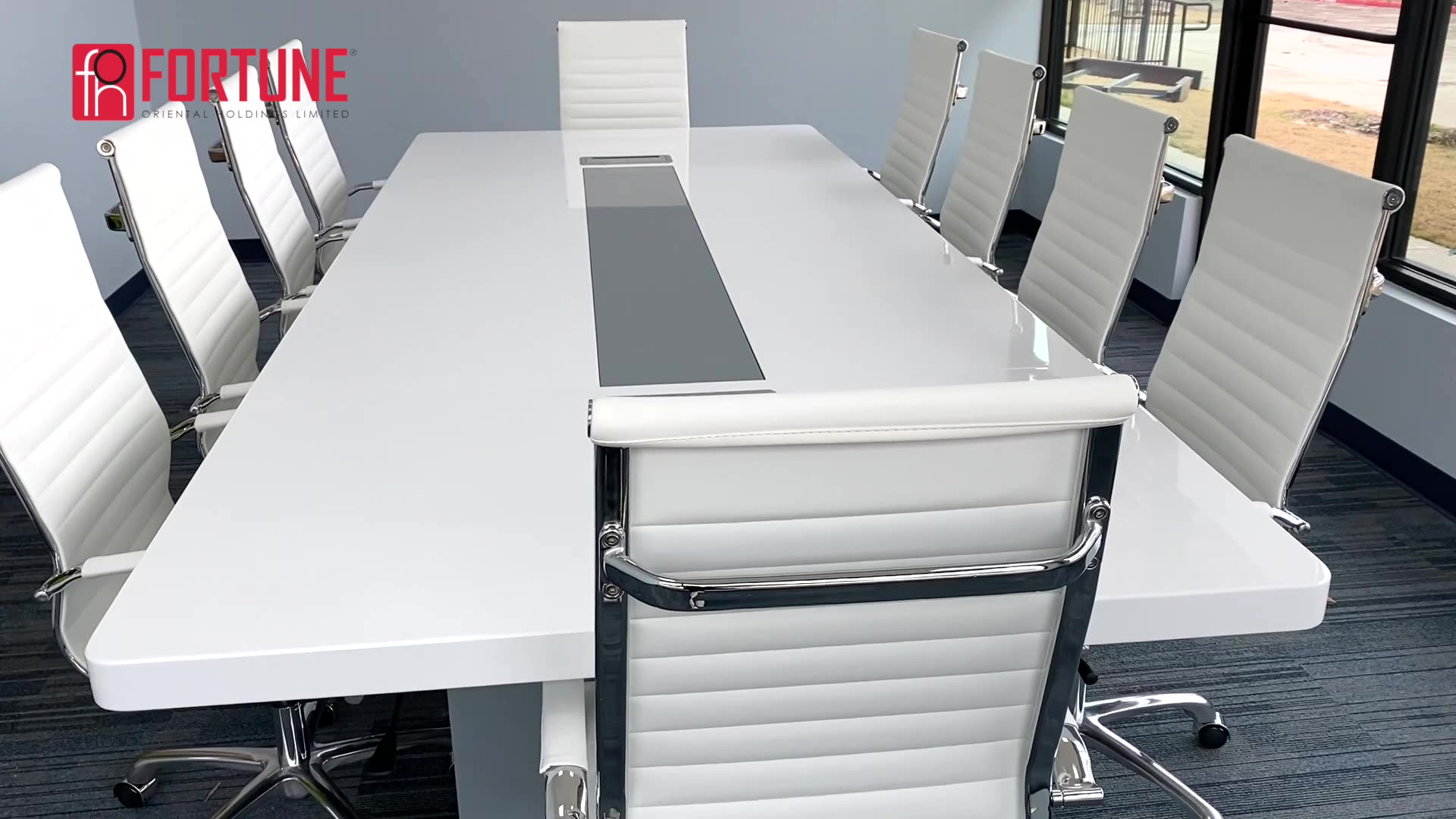 Large Office Conference Table Long Table Simple Modern White Paint ...