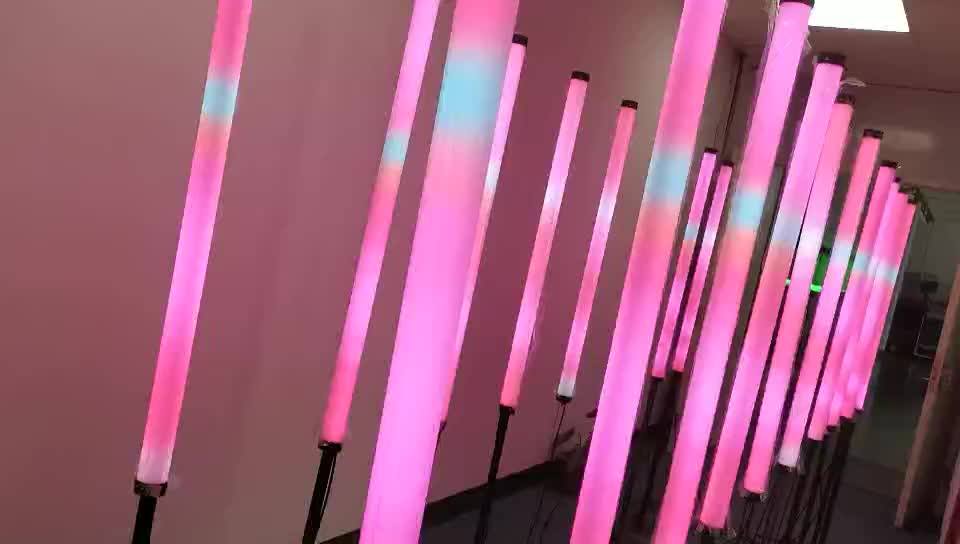 Full Color Dmx Digital 3d Pixel Rgb Led Hanging Vertical Linear Tube ...