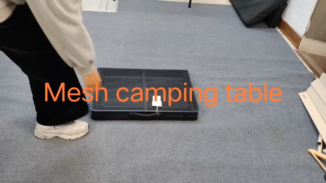 Hispeed Camping Cook Table 45*60cm Metal Mesh Table Folding Outdoor ...
