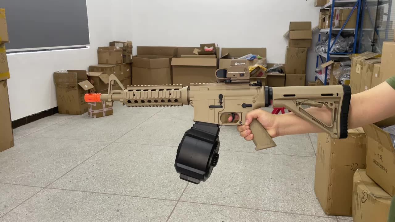 M4 Fully Automatic Rifle Gel Redesigned Telescoping Sniper Plastic Gel ...