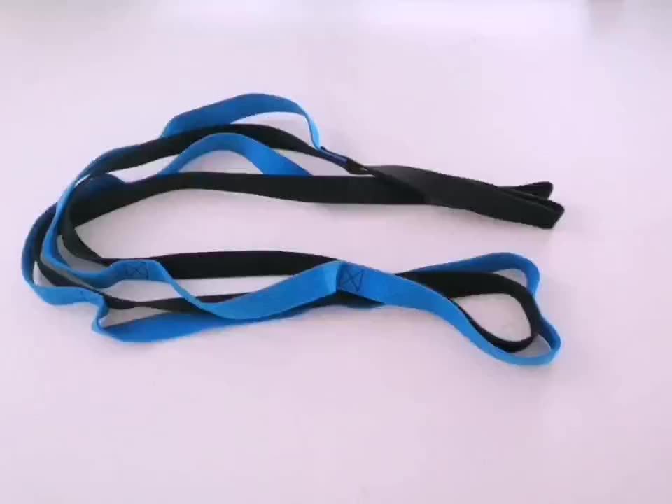 Adjustable Workout Fitness Sport Nylon 10 Loops Yoga Stretch Strap For ...