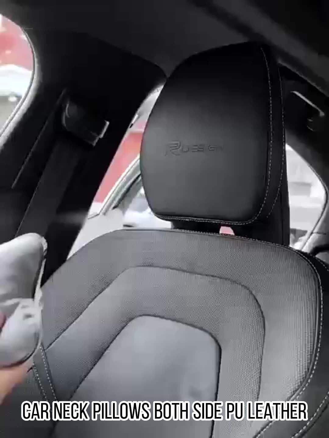 Universal Environment-friendly Car Neck Pillows Both Side Pu Leather ...