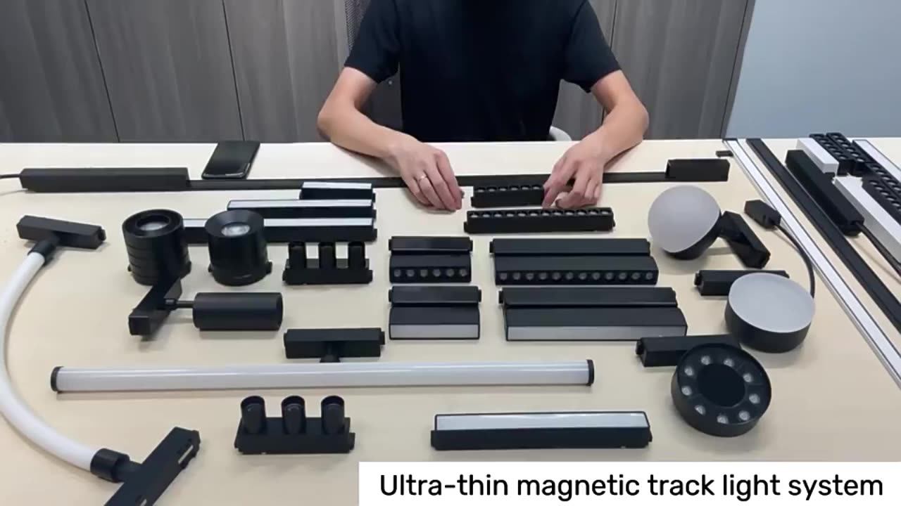 Dc24v Dc48v Ultra Slim Magnet Rail Indoor Ceiling Recessed Magnetic Led ...