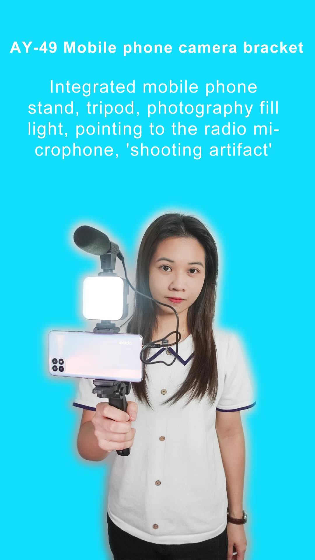 Cyke Selfie Stick Stand Microphone Lighting Tripod Phone Handheld Bracket Remote Video Shooting ...