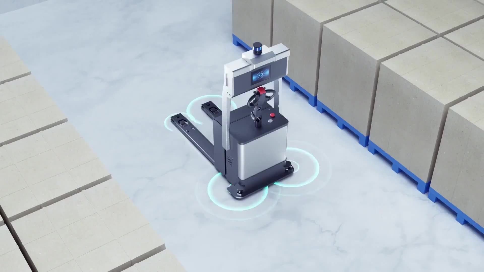 2-ton Load Unmanned Forklift 3d Obstacle Avoidance Two-way Driving ...