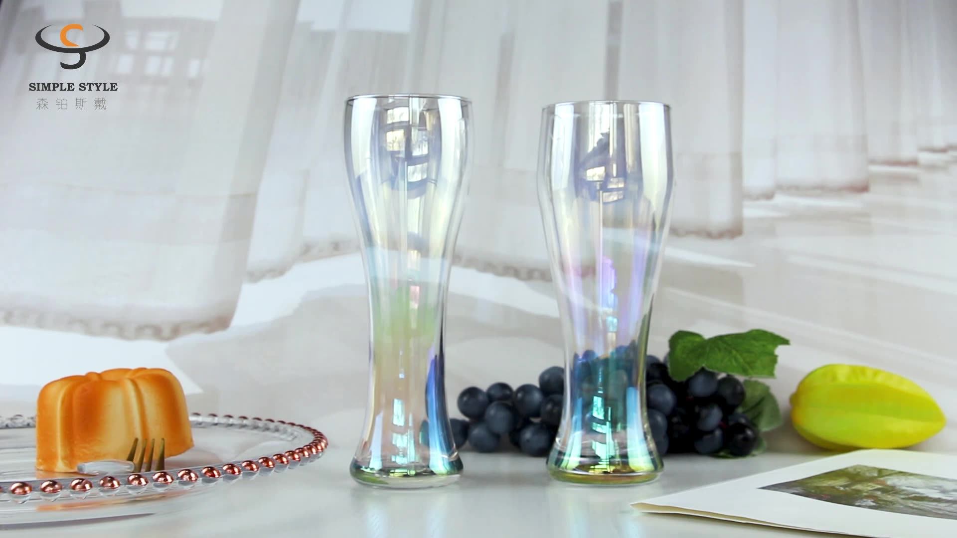 Football Beer Glassware Cup Elegant Iridescent Custom Pilsner Glasses ...