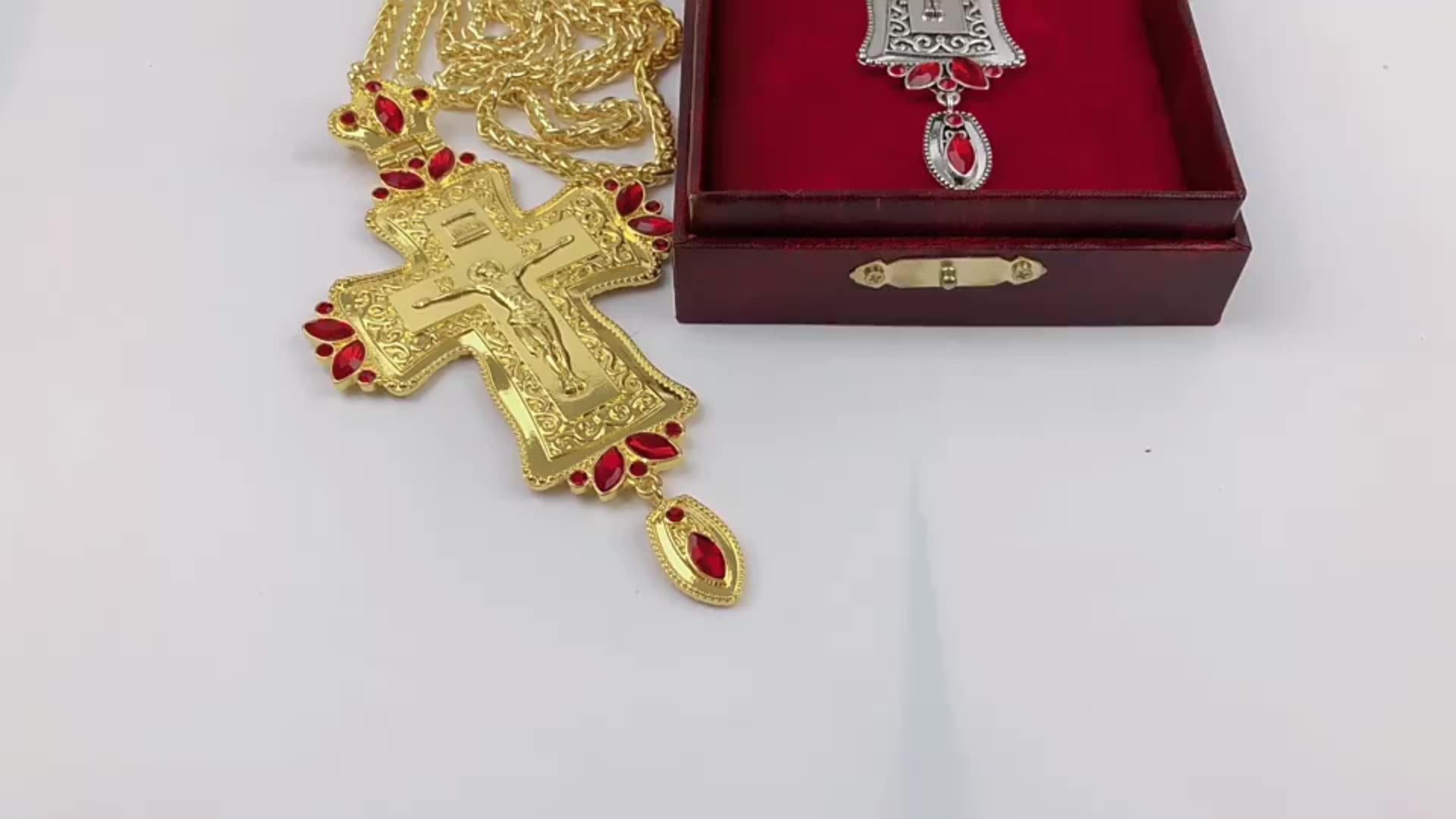 Christian Bishop Archimandrite Priest Cross Encolpion Vestment Silver ...