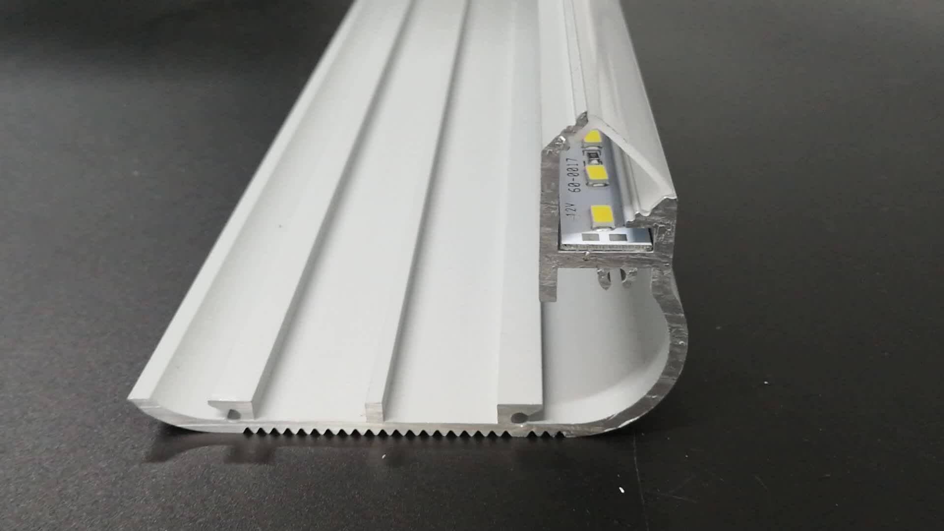 80*50mm Silver Led Stair Nosing Led Step Extrusion Profile Led Stairs ...