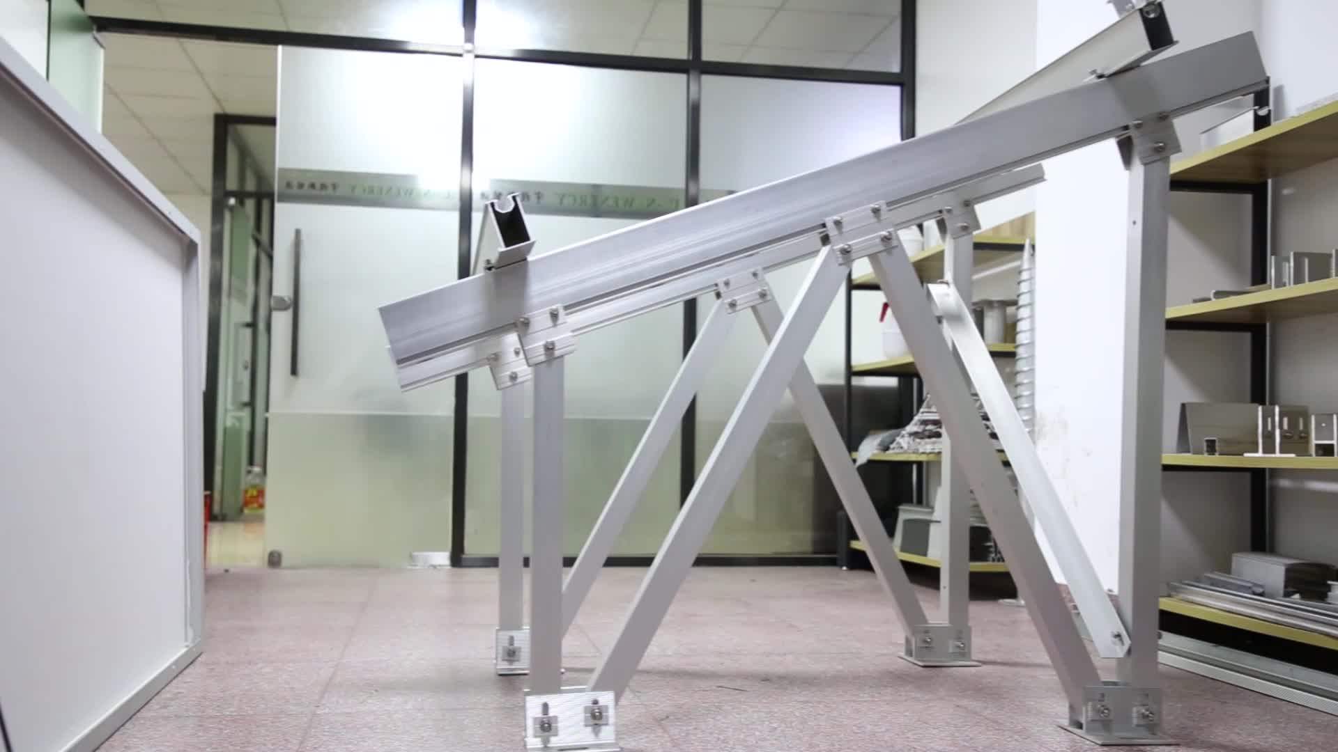 Solar Cell Track Structure 10kw Panel Adjustable Rack Ground Solar ...