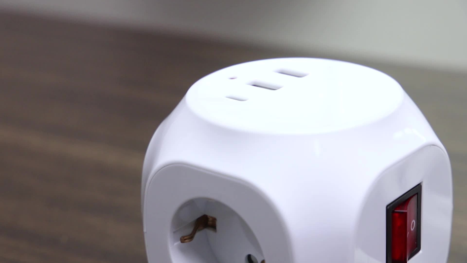 German Type Power Cube Socket 3 Ways,16a 230v~,3 Usb,With Children ...