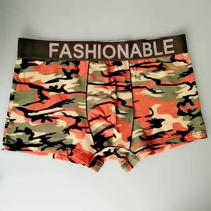 100% Cotton Camouflage Men Boxer Shorts Underwear - Buy Camouflage Men ...