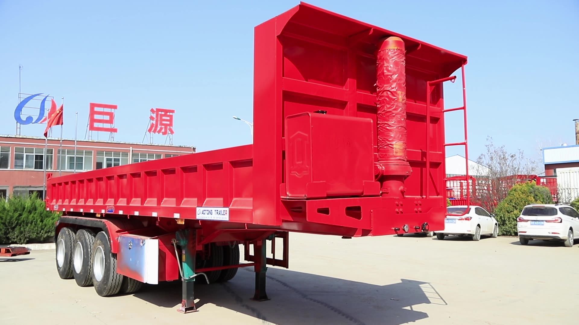 Heavy Duty 3 Axles Rear Dump Semi Trailer Manufacturer60 Ton 30ton ...