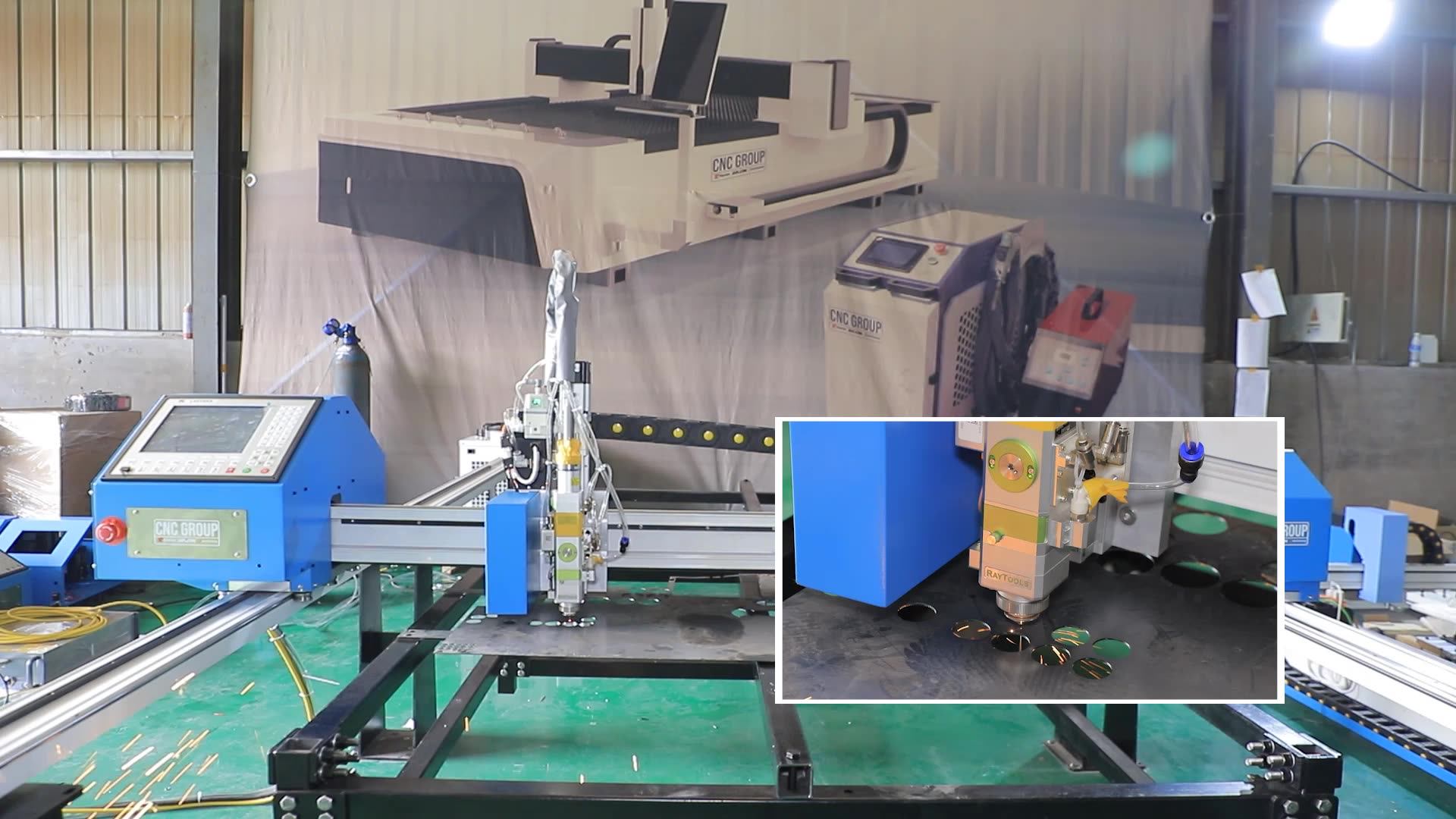 Portable Gantry Fiber Laser Cutting Machine For Steel Metal Mini Gantry ...