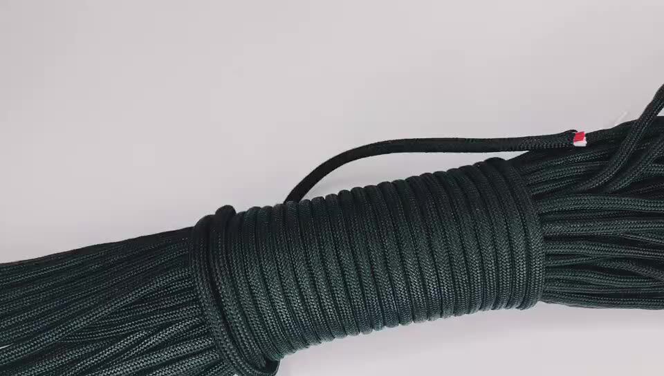 100ft Bushcraft 550 Parachute Rope Survival Red Tinder Fire Cord ...