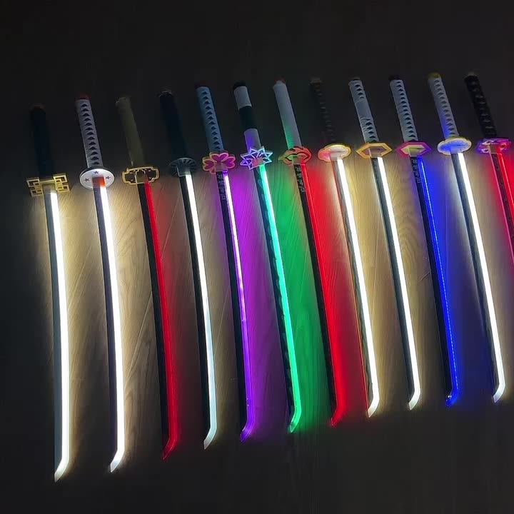 Demon Slayer Toy Sword Bamboo Japan Cosplay Swords For Kids Led Light ...
