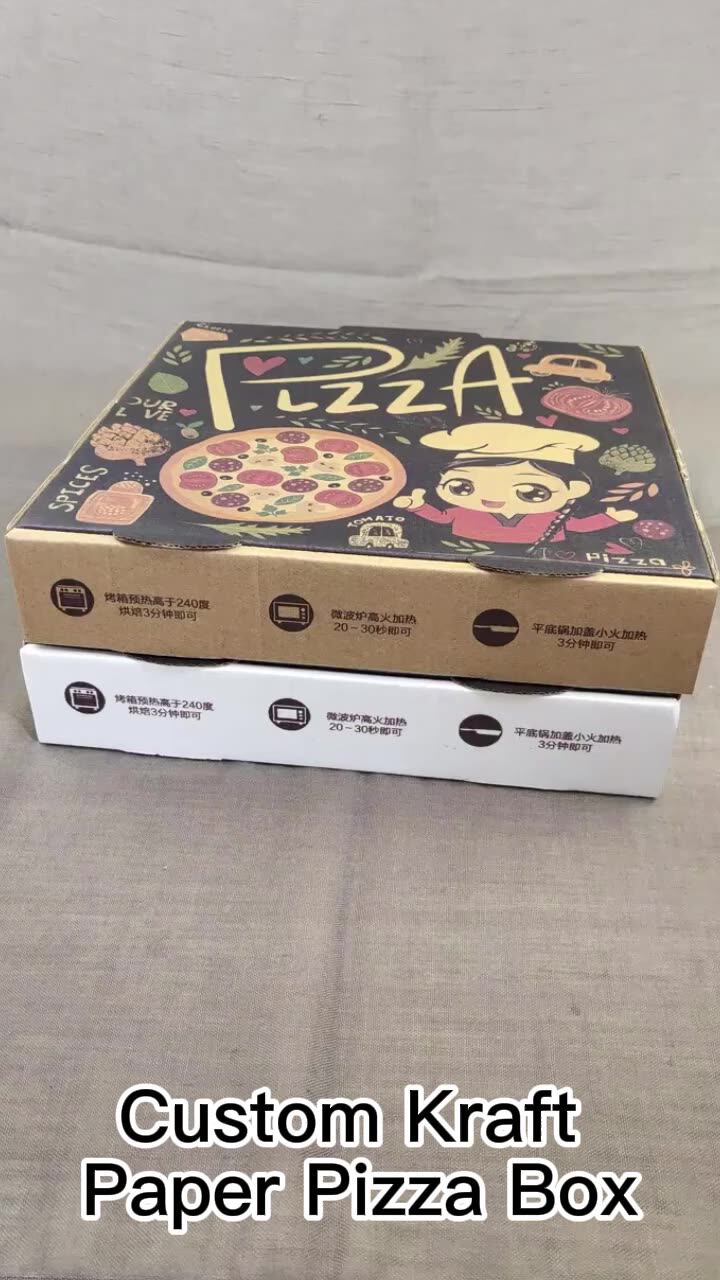 Wholesale Custom Pizza Box 12 16 28 Inch 33cm Pizza Carton Pizza ...