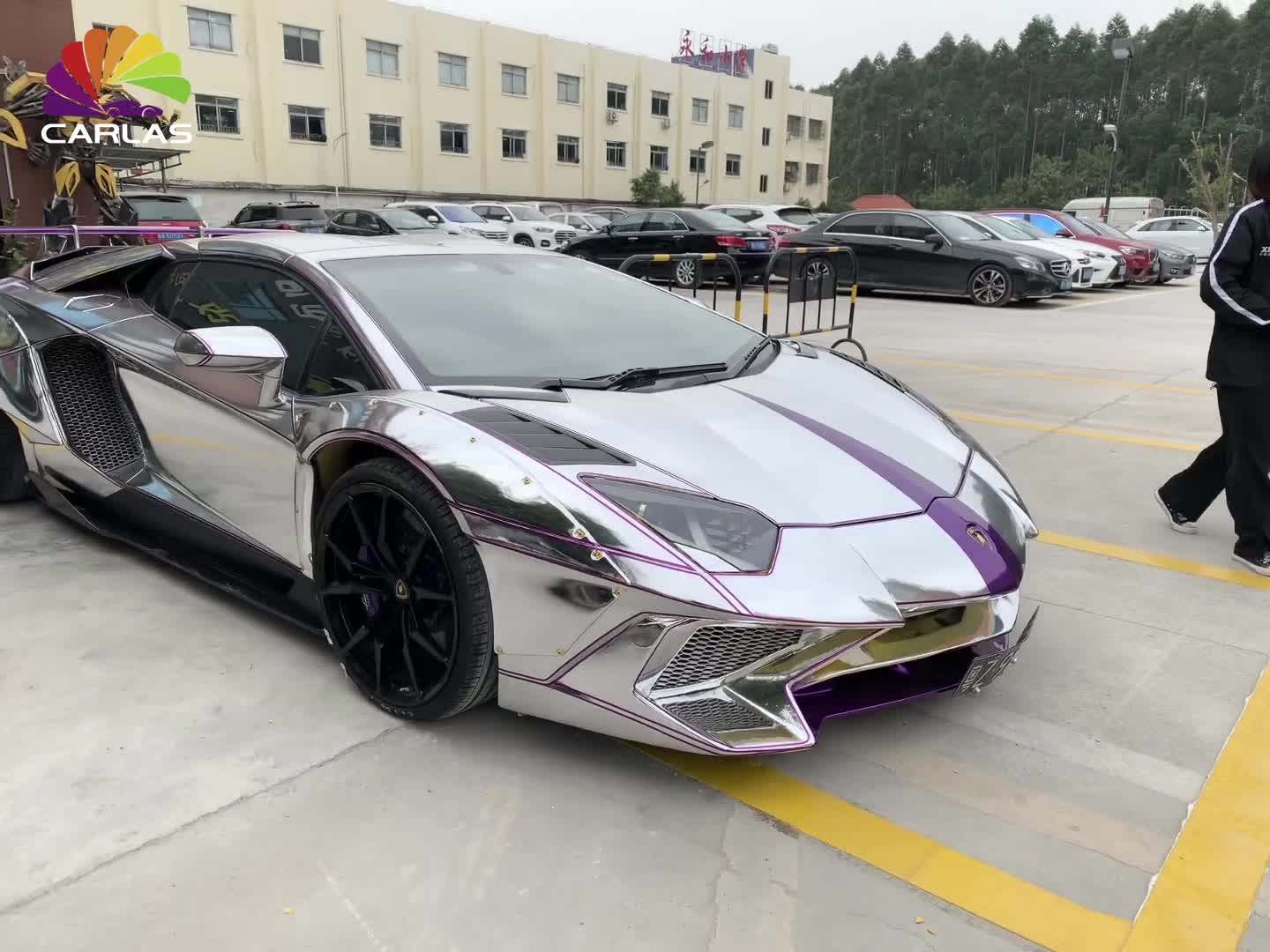 Chrome Tape Car Body Color Film Chrome Car Wrap Vinyl Film Size: 1.52 M ...