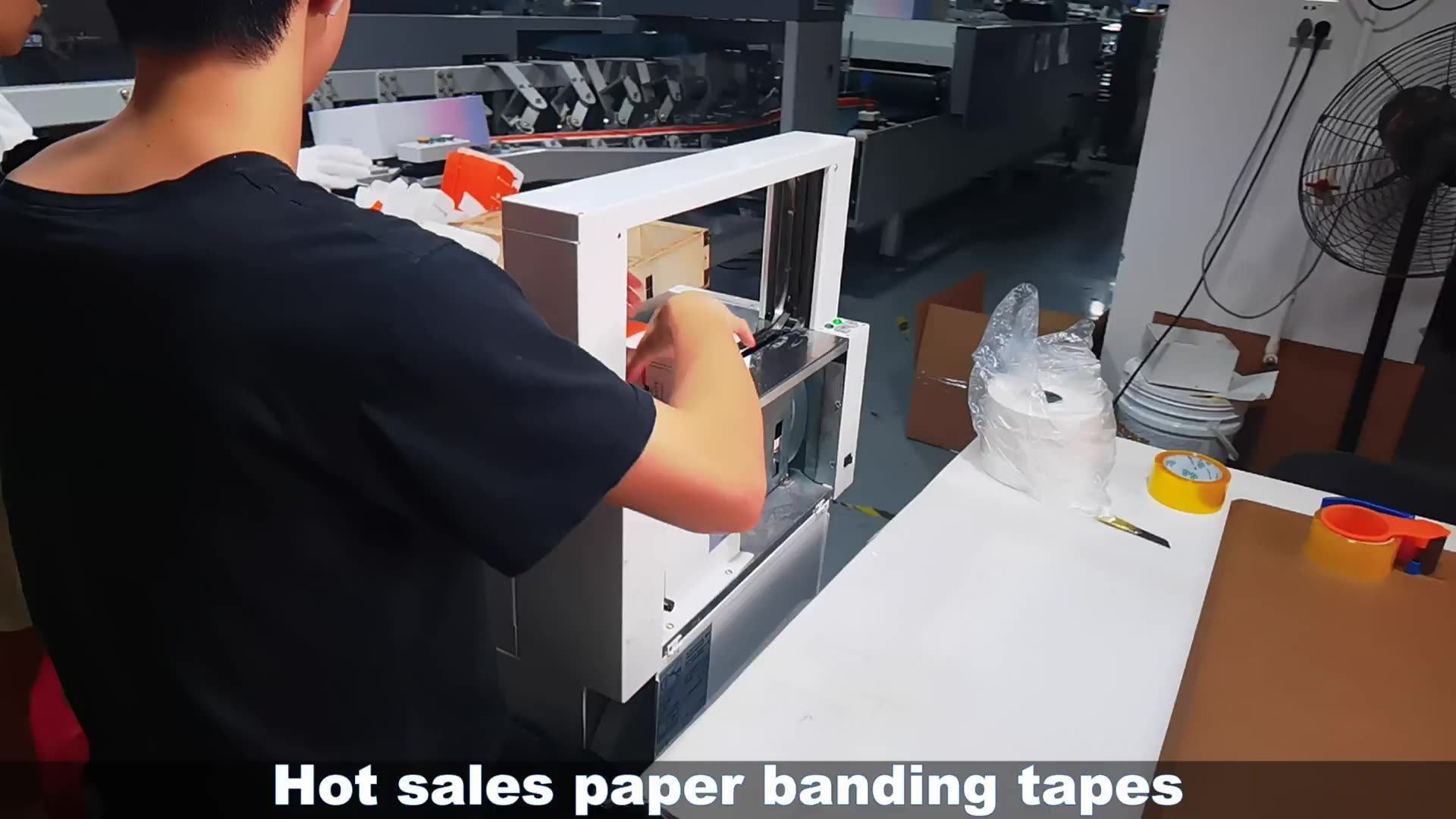 White Recyclable 22mm Wide Kraft Paper Binding Tape Money Bands ...