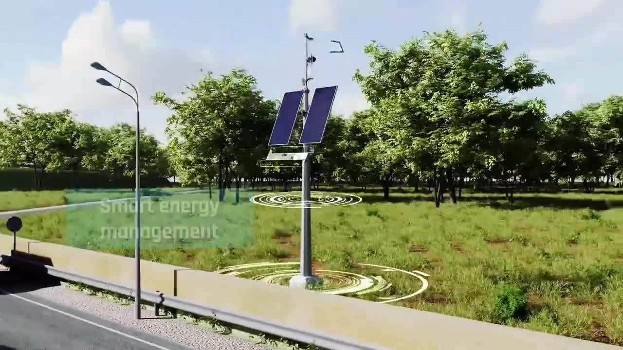 Wireless Independent Smart Pole Wind Solar Power Rechargeable Energy ...