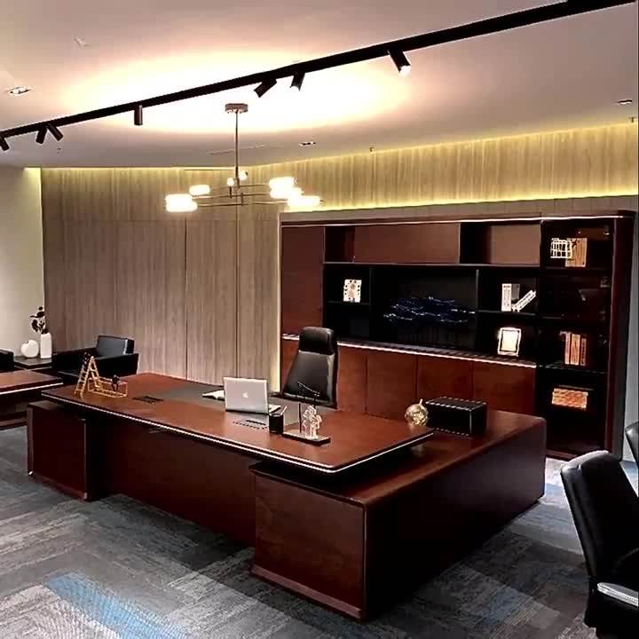 China Supply Luxury Ceo Manager Office Table Mdf Wooden Executive ...