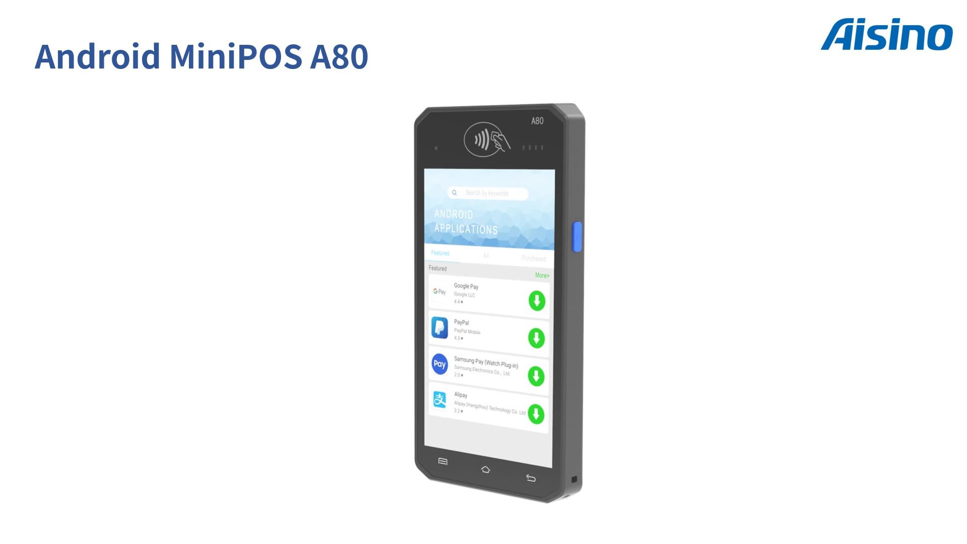 Manufacturer Wholesales Android A80 Pocket Size Pos Terminal 4g - Buy ...