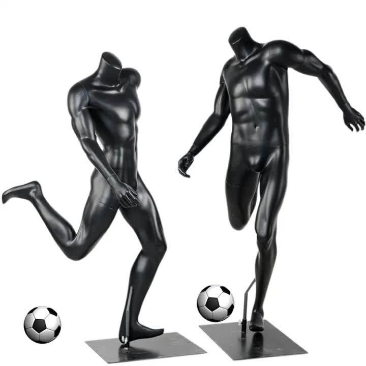 Wholesales Big Muscle Male Headless Sports Black Mannequin Football ...