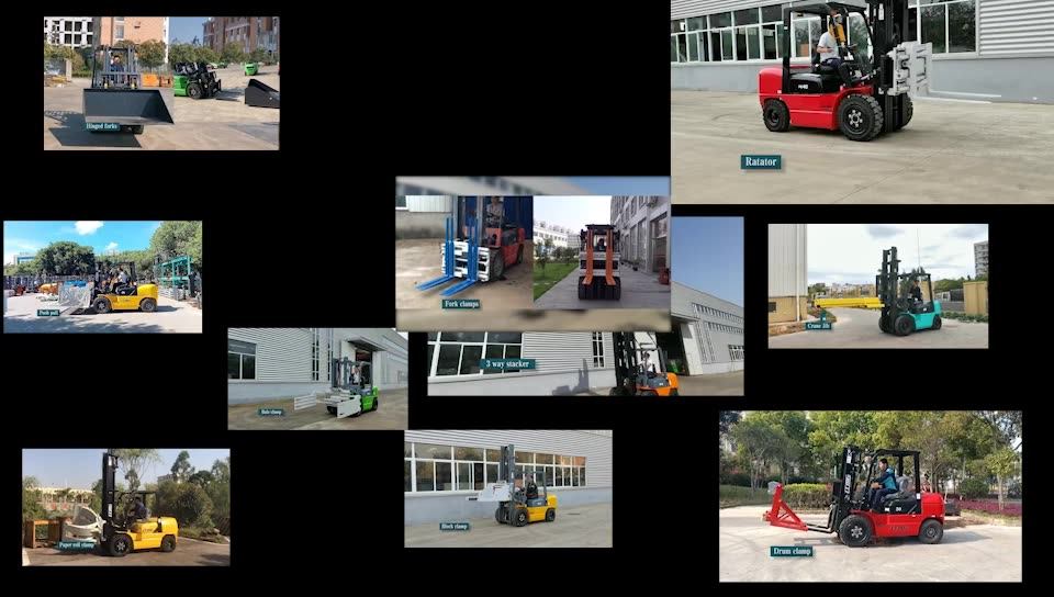 Forklift Attachment Block Clamp Rotator Forklift Carton Clamp Push Pull ...