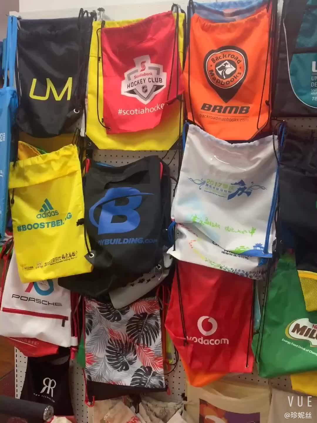 Custom Logo 210d Nylon Polyester Drawstring Cloth Bag Eco-friendly - Buy Nylon Shoulder Bag ...