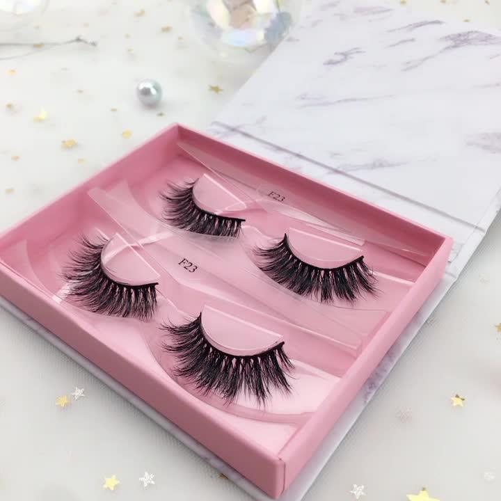 Own Brand 2 Pairs Lash Box Marble Package For Real Mink Fur Eyelashes ...