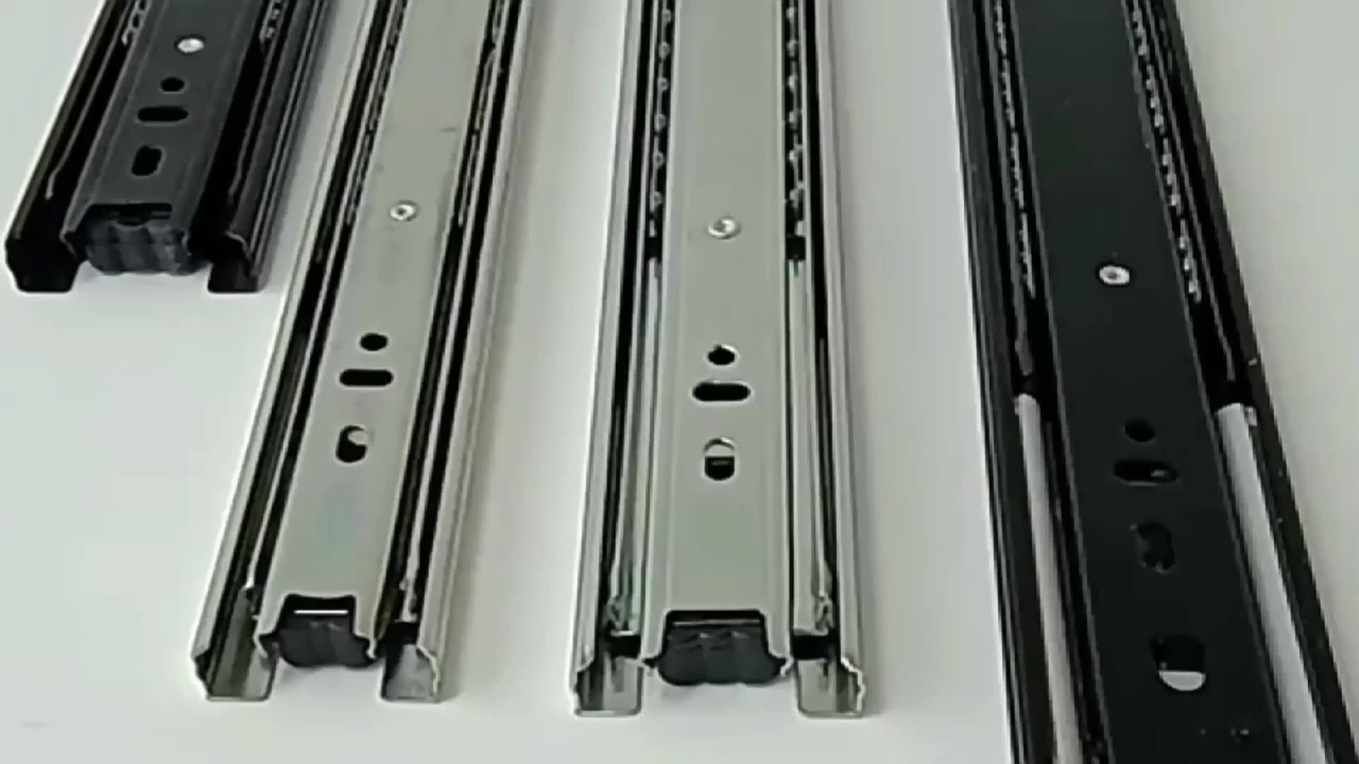 Push To Open Drawer Slide Full Extensiontelescopic Channel Soft Close ...