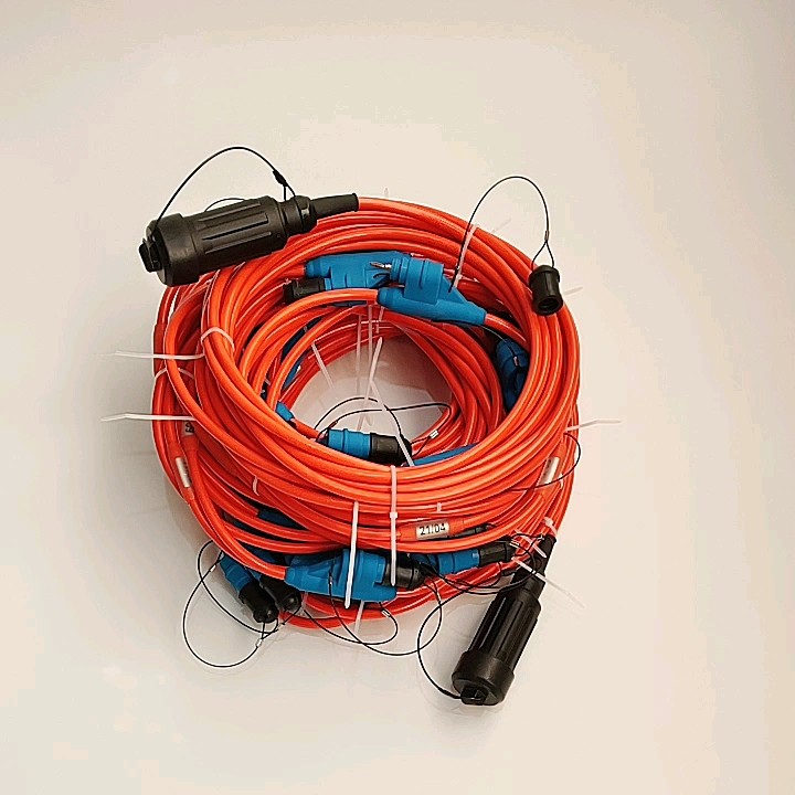 Seismic cable 12 channels with male kooter take-out with NK27 Connector