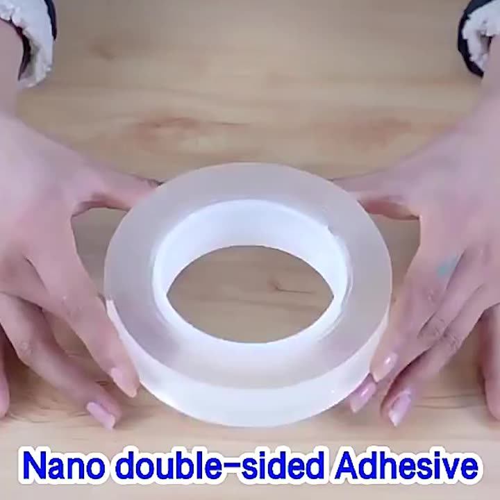 Reusable Acrylic Adhesive Nano Suction Tape Strong Viscosity Washable ...